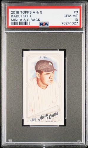 Babe Ruth - 2018 Allen & Ginter Mini A&G Back PSA 10 | eBay