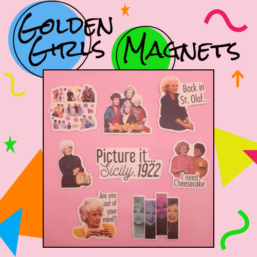 8pcs Golden Girls Magnets Fridge Decorations Shapes | eBay
