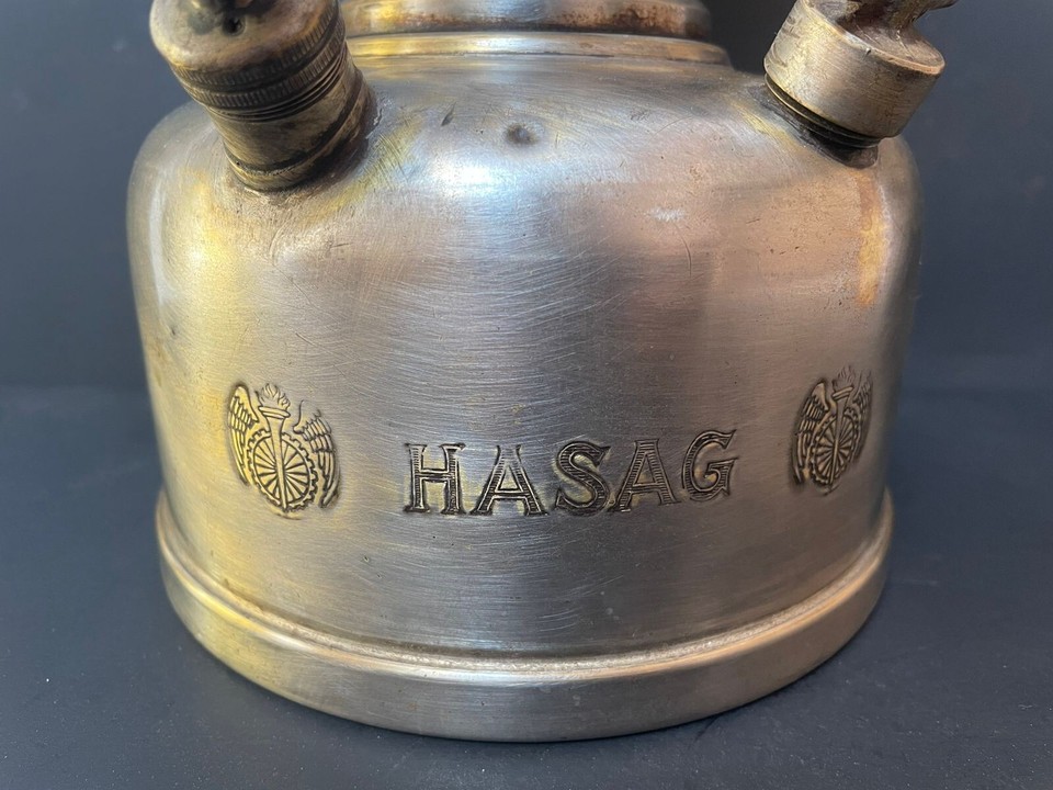 Old Antique Rare Hasag No.55 Kerosene Pressure Lantern / Table Lamp ...