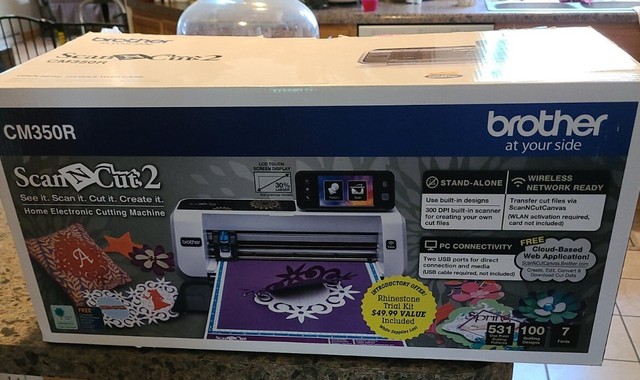 Brother CM350 ScanNCut 2 Wireless Cutting Machine with LCD Display for ...