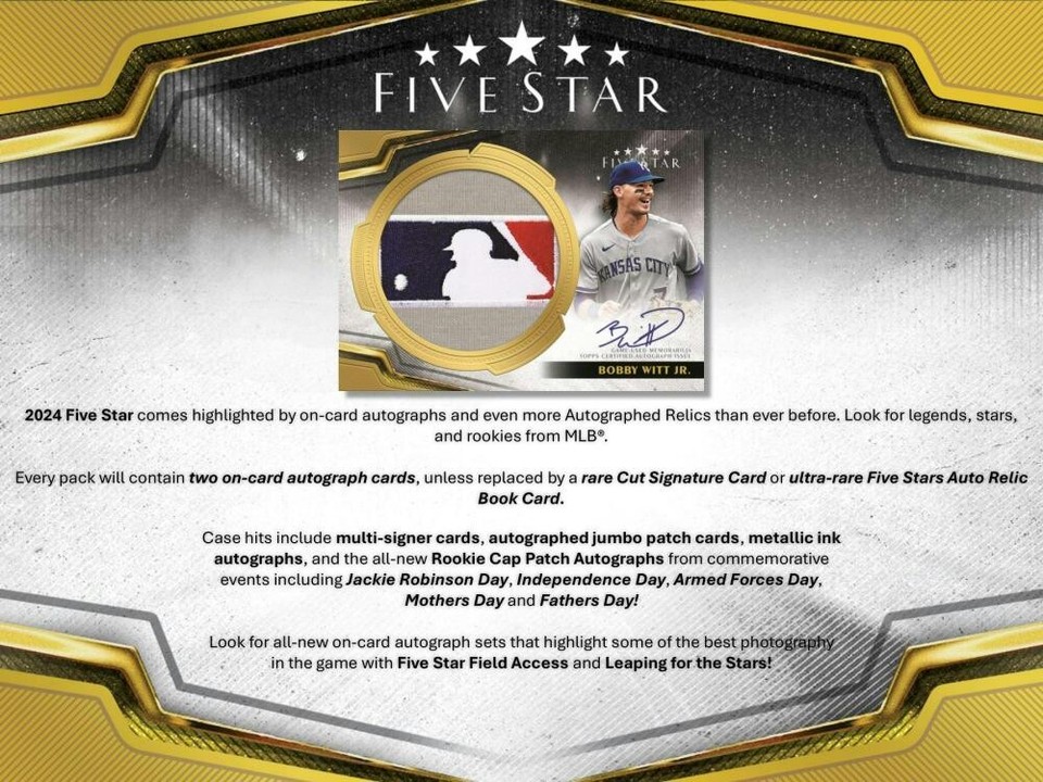 2024 Topps Five Star Baseball Hobby Box | eBay