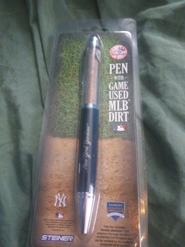 NY Yankees Pen with Game Used MLB Dirt Baseball | eBay