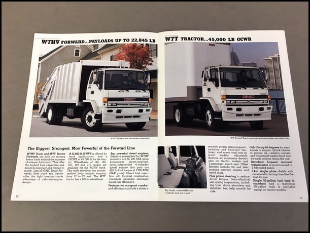 1992 GMC Truck W7 W7HV W4 W5 W6 Forward Van 20-page Brochure Catalog ...