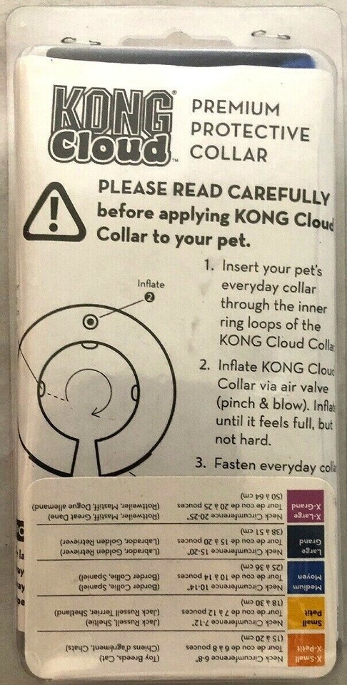 Kong Cloud Xsmall Inflatable Dog Collar For Injuries Washable Premium ...