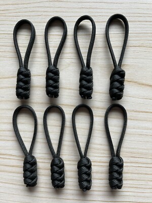 OD Green Paracord Snake Wave Zipper Pull with Clip - Set of 8 | eBay