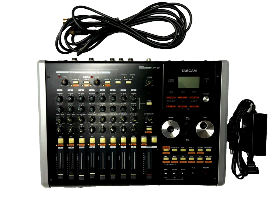 Tascam DP-02 Digital Portastudio Multitrack Recorder 8 Track CD Digital ...