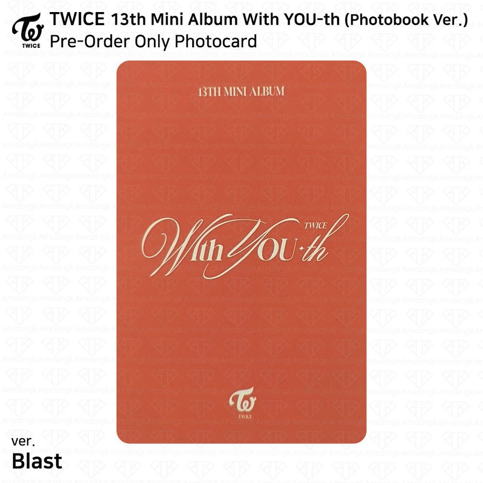 TWICE 13th Mini Album With YOU-th Youth Photocard Poster Film Sticker ...