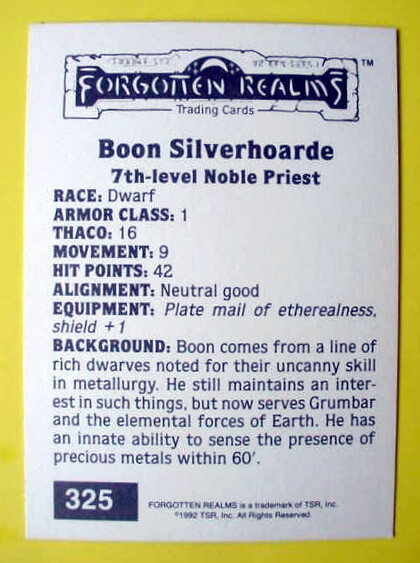 1991 TSR AD&D Advanced Dungeons & Dragons Trading 25 Card Lot Forgotten ...