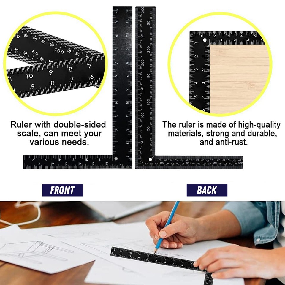 6/8/12 inch Roofing Speed Square Rafter Angle Measuring Triangle Guide ...