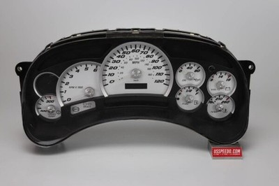 US Speedo White Silverado/Sierra Gauge Face for Clusters 03-05 2500 Gas ...