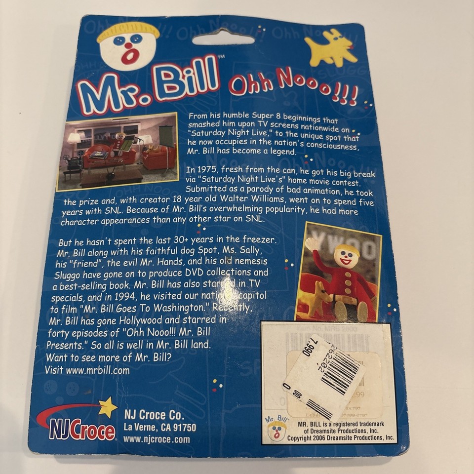 Mr. Bill Bendable Figure SNL 5-1/2" Bendy Poseable PVC Saturday Night ...