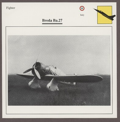 Breda Ba.27 Edito Service Warplane Air Military Card Italy | eBay