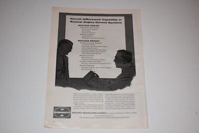 Vintage 1962 Garrett Airesearch Manufacturing Divisions Print Ad. | eBay
