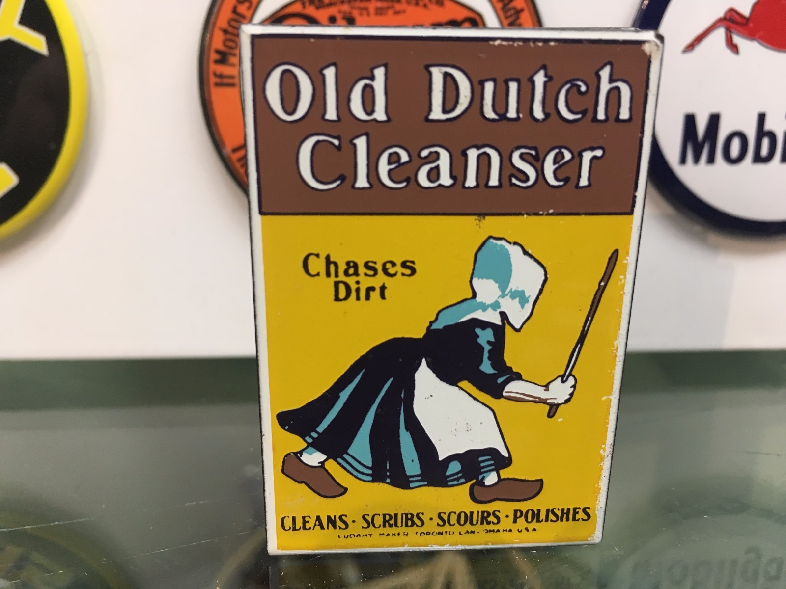 classic OLD DUTCH CLEANSER heavy duty porcelain ande ROONEY MAGNET | eBay