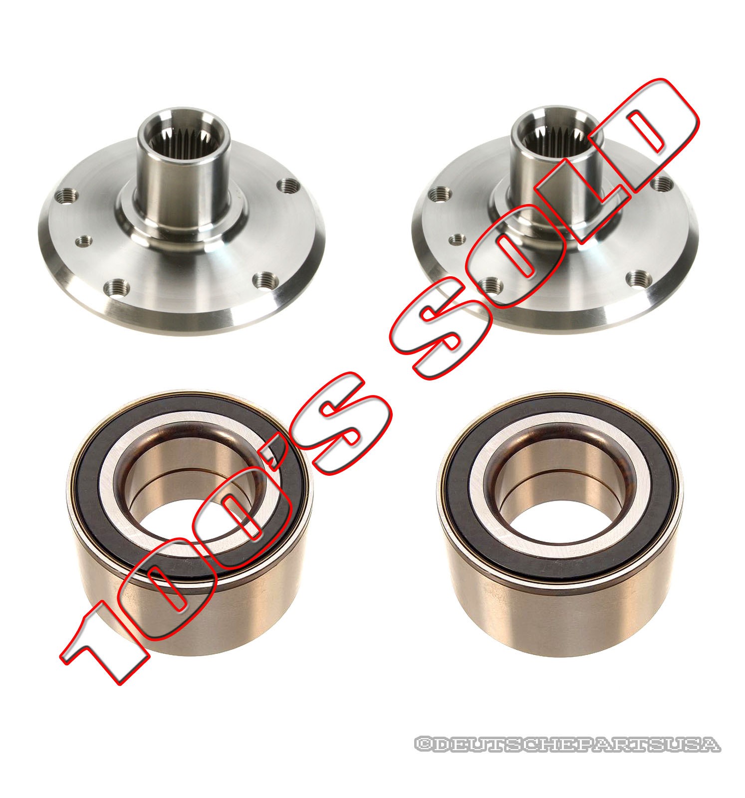 WHEEL BEARING HUB HUBS 33411095774 + 33411090505 (4) for BMW E38 E31 ...