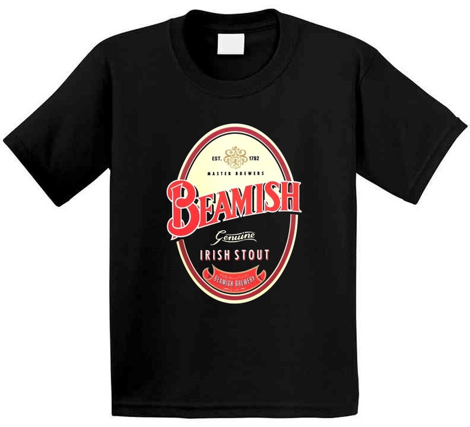 Beamish Genuine Irish Stout Brewery Master Brewers Brand Logo T Shirt ...