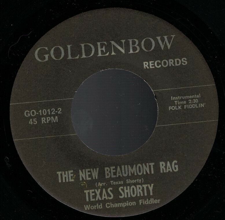 TEXAS SHORTY CHAMPION FIDDLER RIO GRANDE POLKA & NEW BEAUMONT GOLDENBOW ...