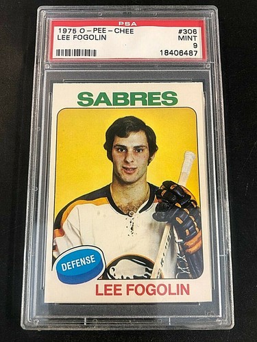 Lee Fogolin 1975 O-Pee-Chee Hockey Rookie Card #306 PSA 9 MINT Vintage ...