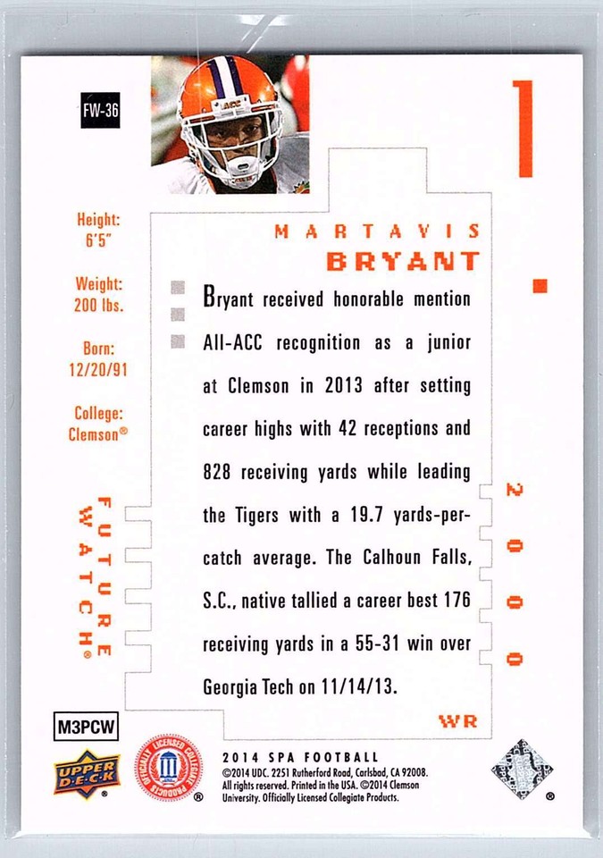 2014 SP Authentic #FW-36 Martavis Bryant Future Watch | eBay