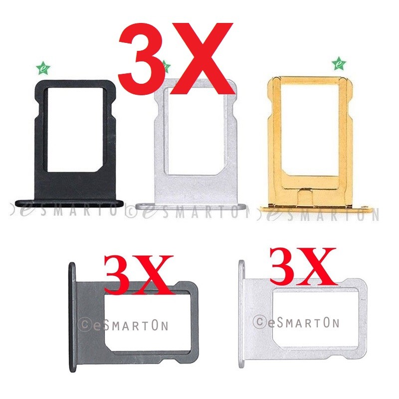 3X iPhone 5 | iPhone 5S | iPhone 5SE SIM Tray Nano Sim Card Tray Slot ...
