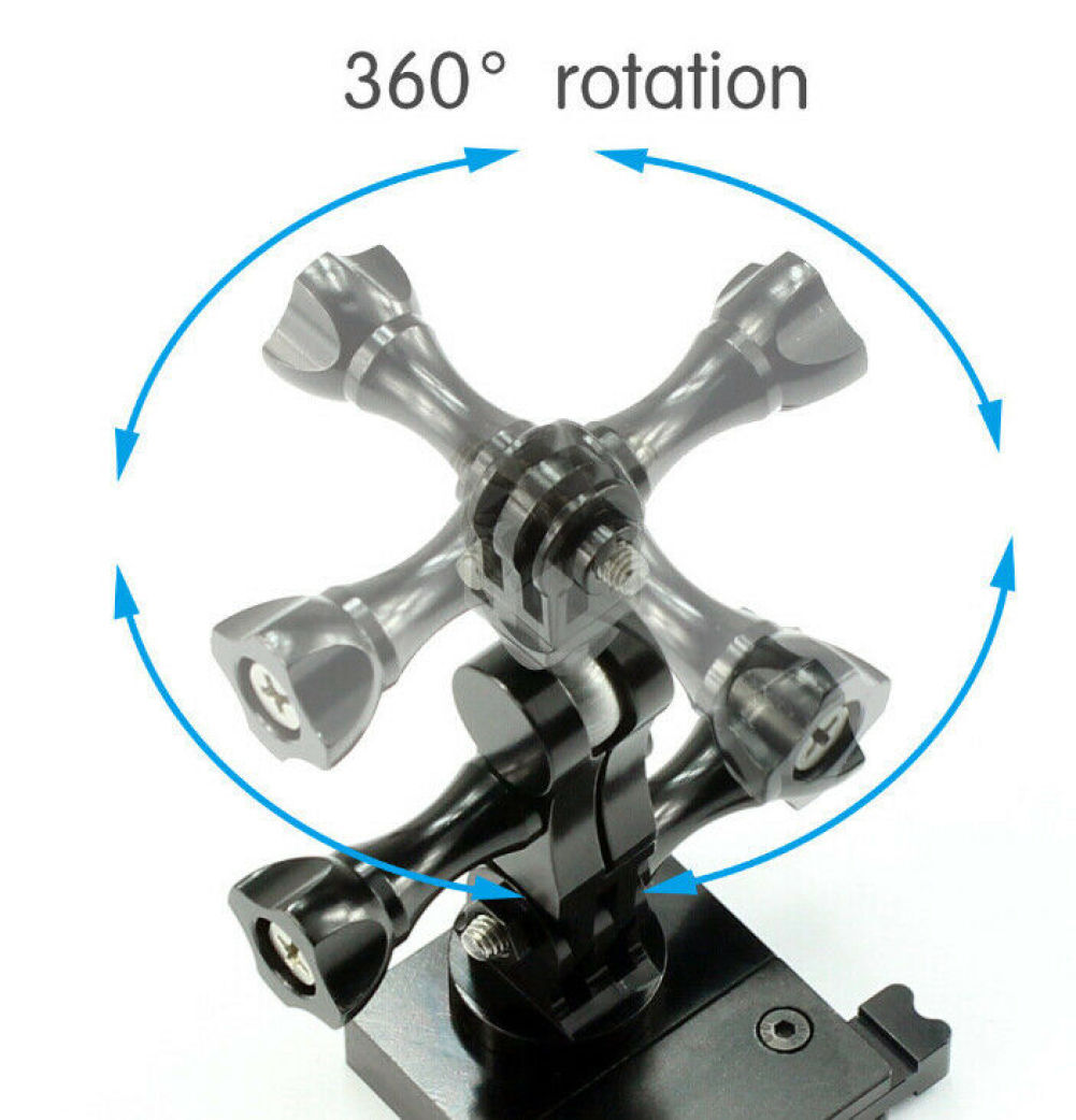 360° Degree Rotation Ball Joint Buckle Mount Adapter For GoPro hero6/5/ ...