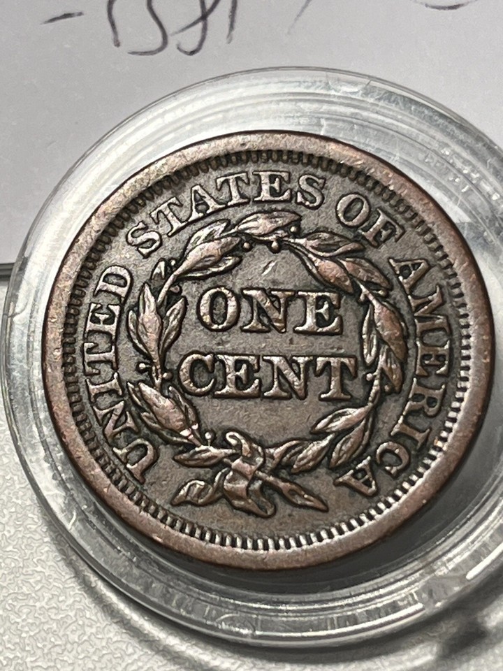 1854 Braided Hair Large Cent | eBay