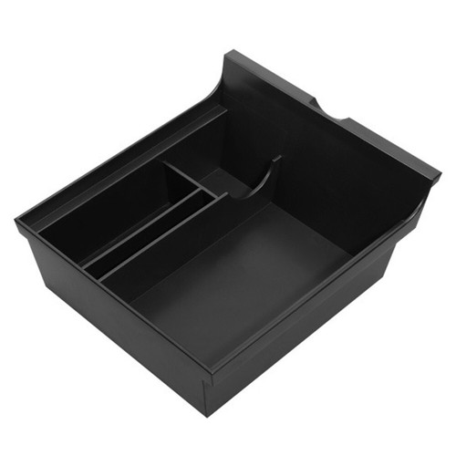 Black ABS Flocking Storage Box for Tesla Model 3 Y 2021+ Center Console ...