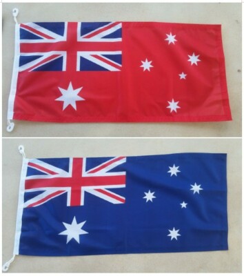 **FREE SHIPPING** Australian National & Red Ensign 900 x 450mm Boat ...