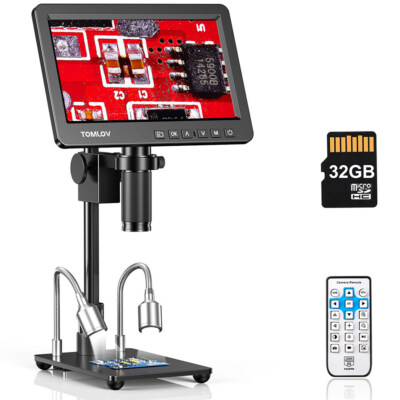 TOMLOV 26MP HDMI USB 1200X Digital Laboratory Microscope C-Mount Camera ...