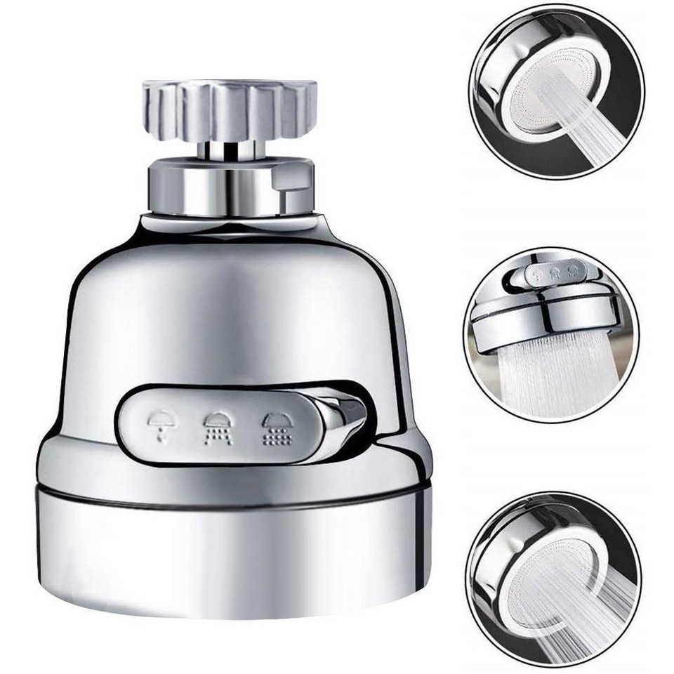 Movable Kitchen Sink Tap Spray Head, 360° Rotatable Anti-Splash Faucet ...