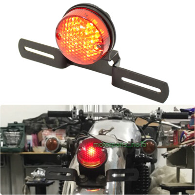 Motorcycles LED License Plate Brake Tail lights Red Lamp For Bobber ...