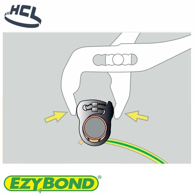 HCL Nylon Plastic Earth Bonding Pipe Clamps BS951-2009 EZYBOND Packs 5 ...