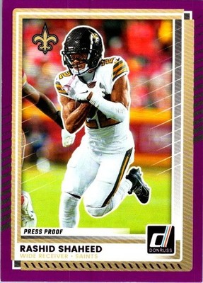 2025 Panini Donruss Rashid Shaheed #287 Purple Press Proof - New ...