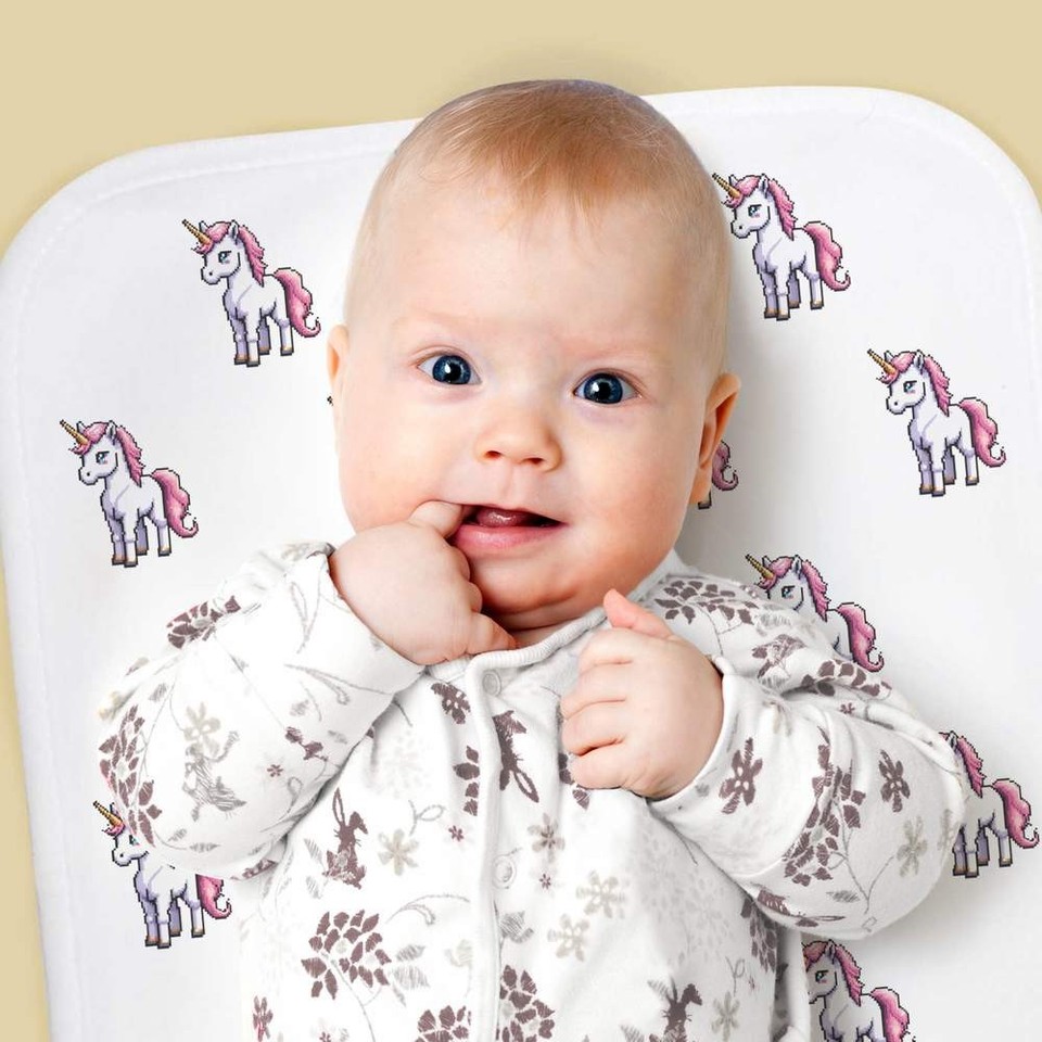 'Retro Game Style Unicorn' Baby Burp / Wash Cloth (BC00038906) | eBay UK