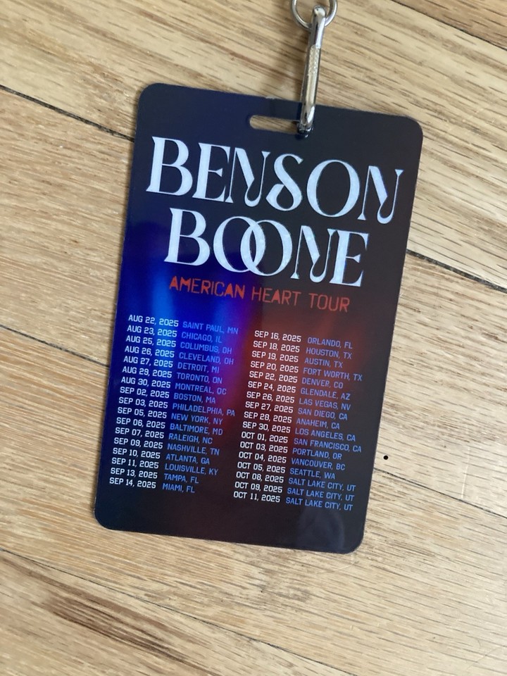 BENSON BOONE VIP Gold Package Exclusive Merchandise - American Heart ...