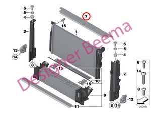 BMW Radiator Upper Sealing 1 2 3 4 i3 i8 F20 F21 F22 F30 F31 F32 F33 ...