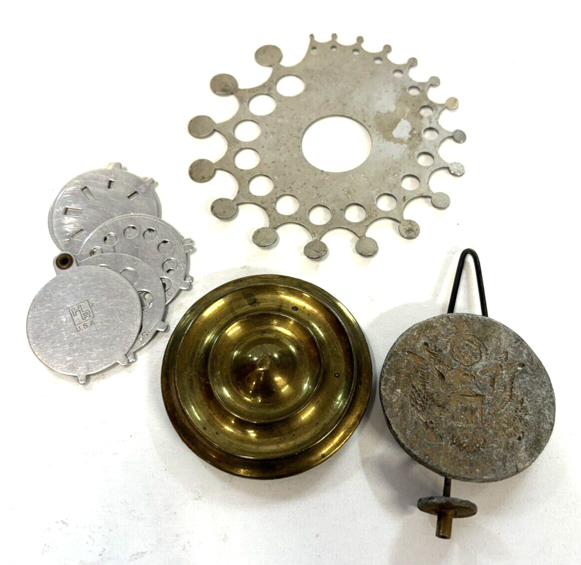 2 clock Pendulum weights weight and 2 watchmaker tools guide | eBay
