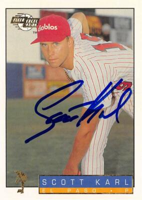 Scott Karl autographed Baseball Card (Brewers) 1993 Fleer Excel Rookie ...