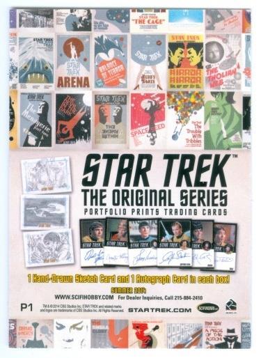 STAR TREK TOS PORTFOLIO PRINTS "CAPTAIN KIRK PROMO CARD P1" STAR TREK ...