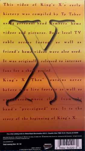 KING'S X - THEN... (2000) Metal Blade Records VHS brand new sealed | eBay