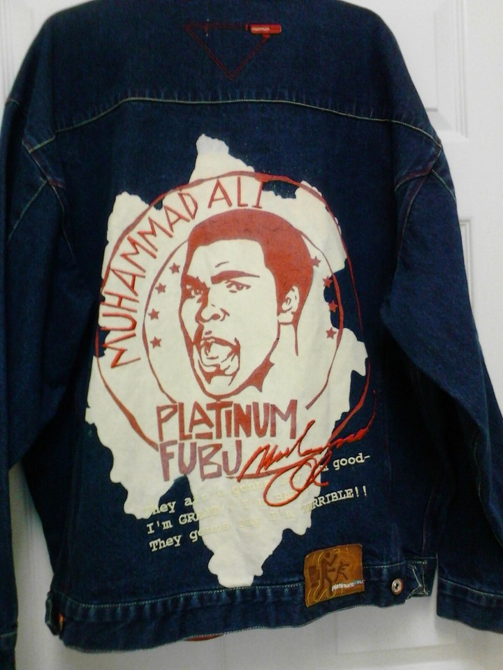 Vintage Muhammad Ali Signature Platinum Fubu Jean Denim XXL Jacket | eBay