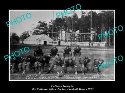 OLD POSTCARD SIZE PHOTO OF CALHOUN GEORGIA YELLOW JACKETS FOOTBALL TEAM ...