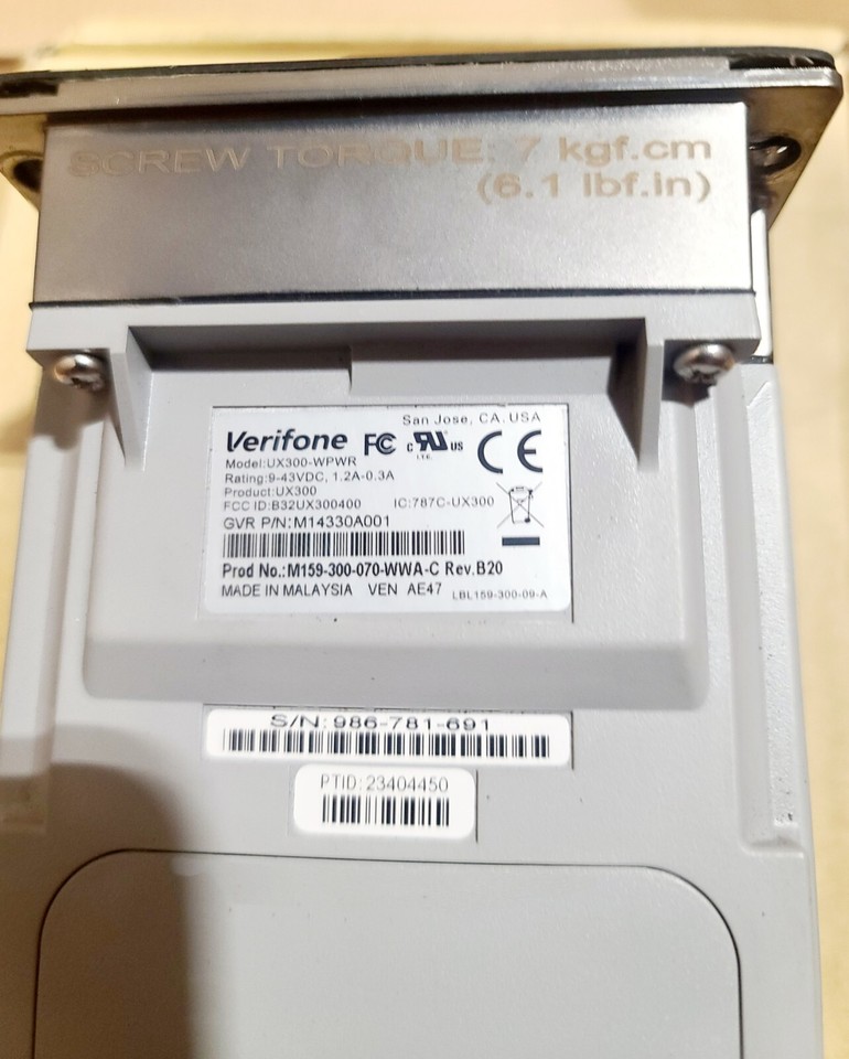 Verifone UX300 Credit Card Reader | eBay