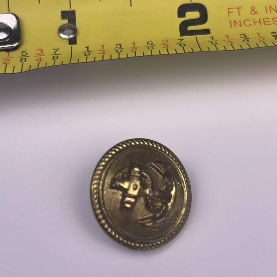 German Military Navy Kriegsmarine Brass Button Anchor Rope GEBR ...