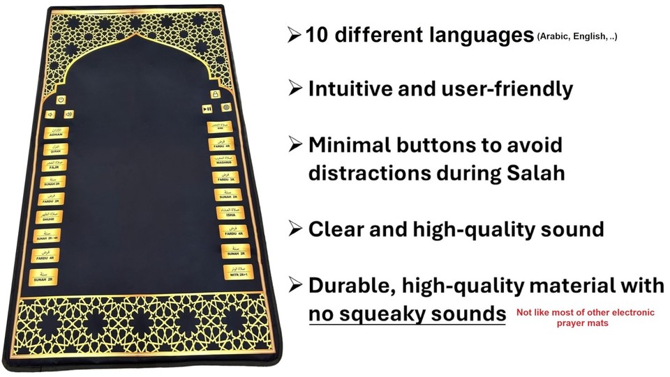 Electronic Prayer Mat - Smart Interactive Prayer Rug for Adults and ...