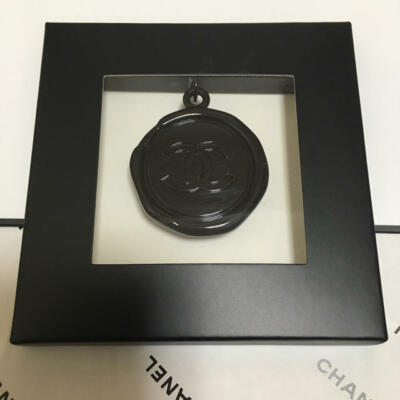 Chanel Bag Charm Key Ring Novelty Black Carved Seal Buying Cosmetics ...