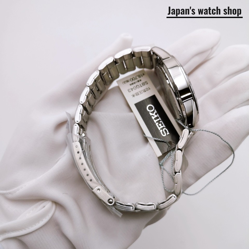 SEIKO SPIRIT SBTQ043 Black Quartz Stainless Steel Men's Watch New in ...
