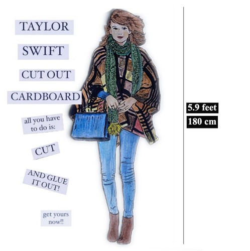 Taylor Swift Star Singer Full Print Cardboard Cutout Life Size Standee ...