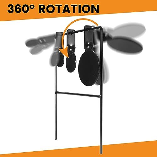 Steel Shooting Spinning Targets Auto Reset Stand Set Metal Pistol Rifle ...