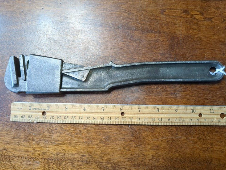Rare Antique 12" Spring Loaded Slip Jaw Adjustable Wrench (ANDRIX ?) | eBay